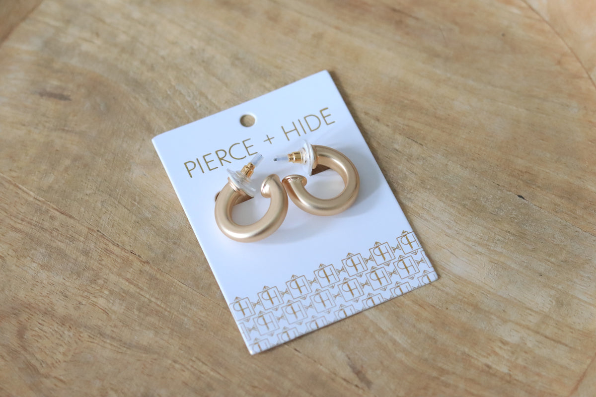 Custom Everyday Mini Gold Hoop | Mini Hoop Earrings – Pierce & Hide