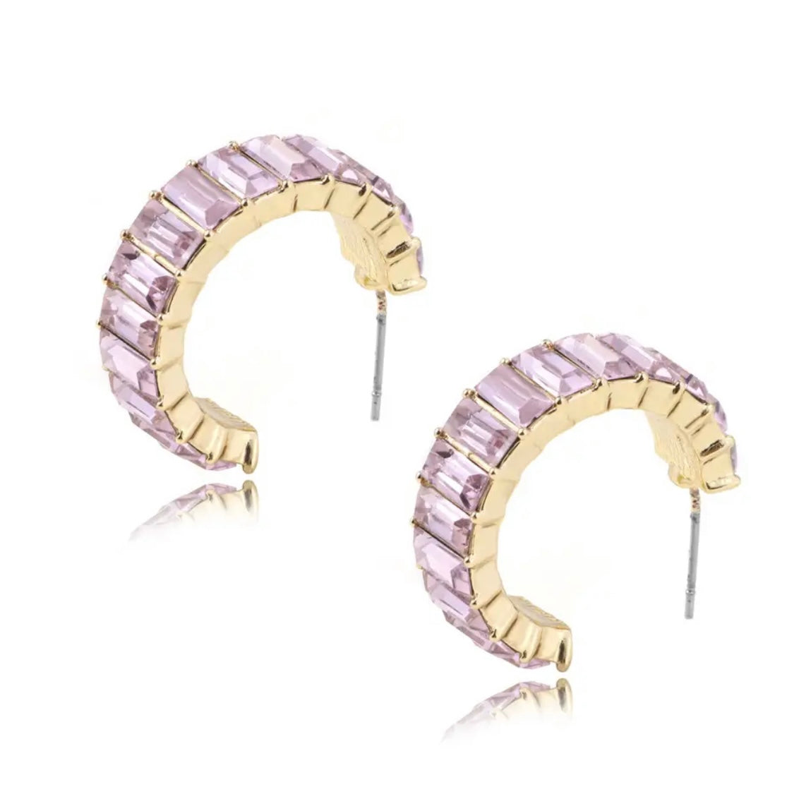 Lavender Petite Crystal Hoop Earrings – Pierce & Hide
