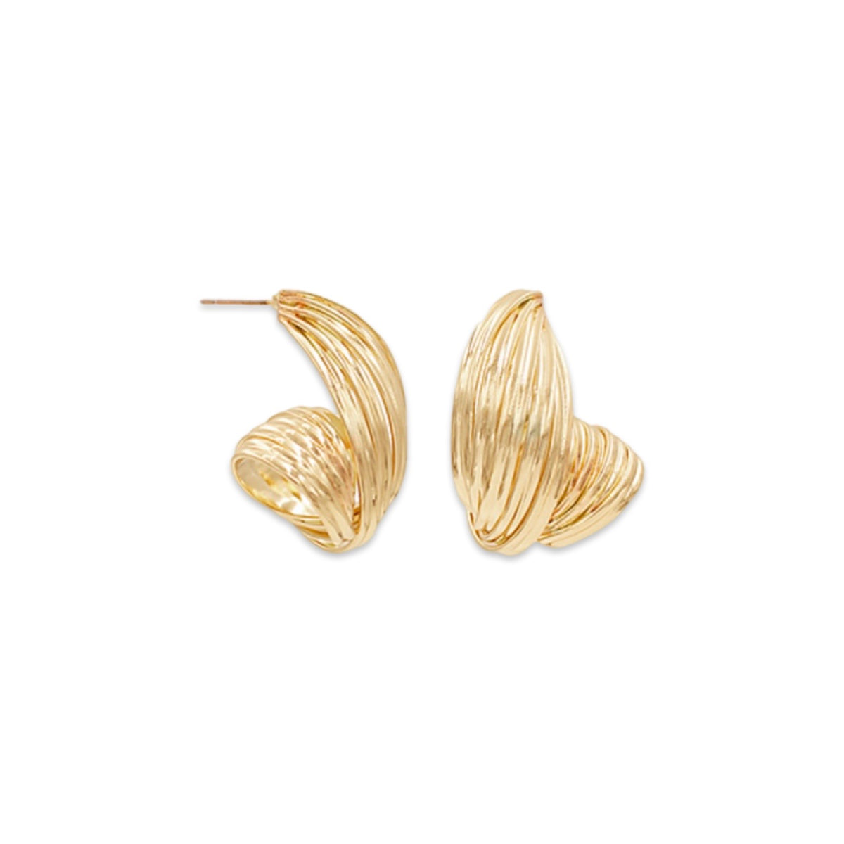Textured Twisted Shell Earring | Shell Earring – Pierce & Hide